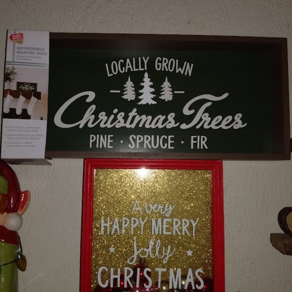 Merry Moments | Holiday | Merry Moments Reversible Mantel Sign ...